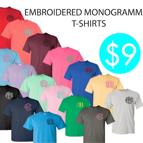 Sale Cheap Monogrammed Shirt Monogram Unisex Tshirt Custom - Etsy