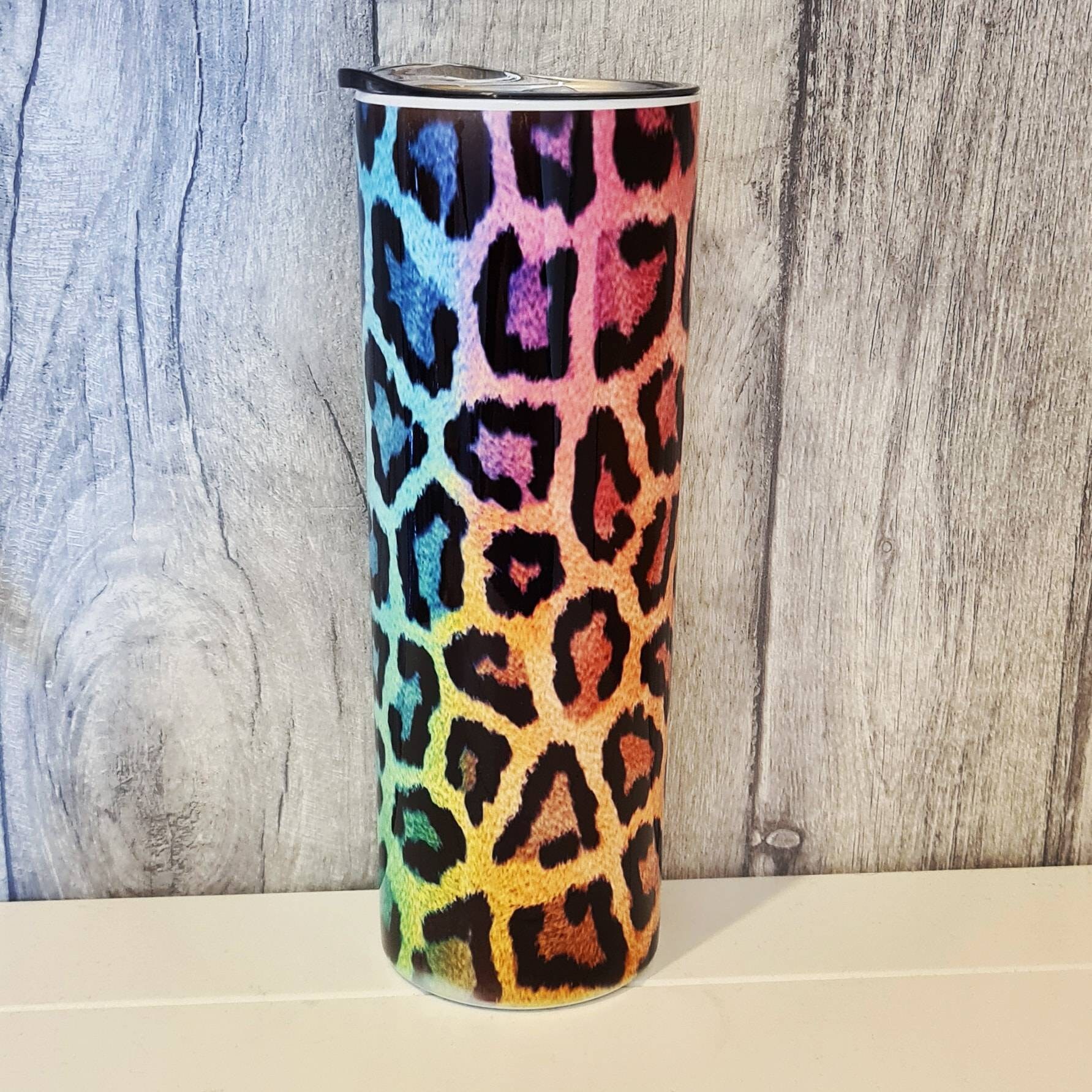 Personalised Rainbow Leopard Print Thermal 20oz Cup Perfect - Etsy UK