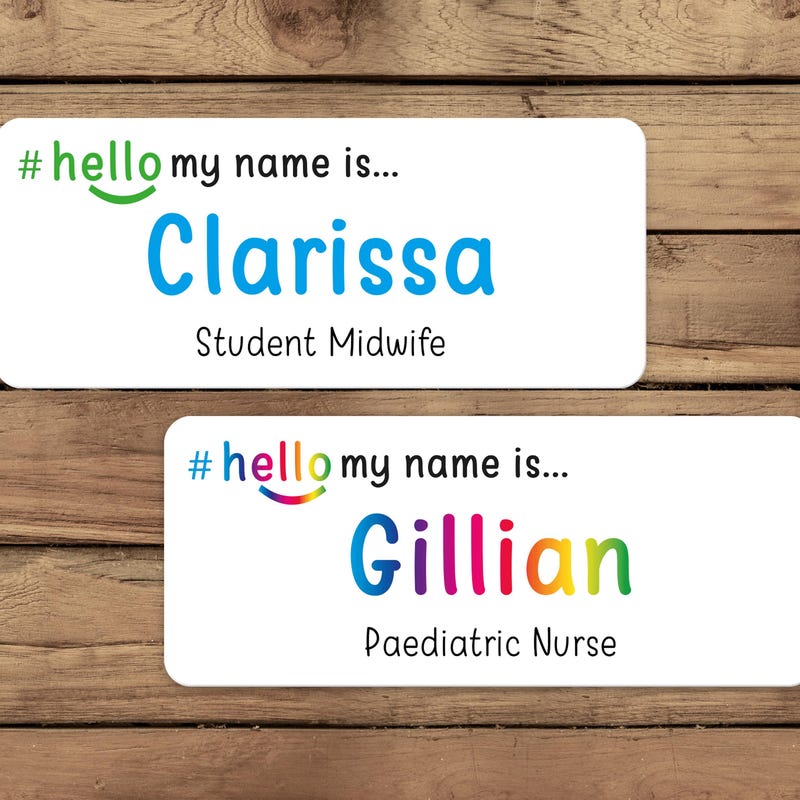 Nurse Name Badge Simple - Etsy UK