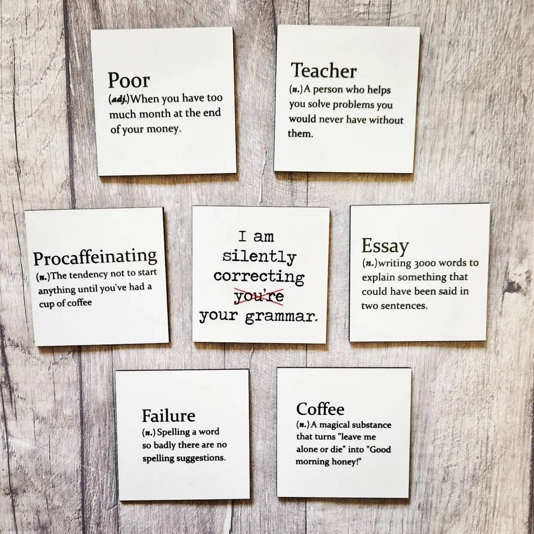 Sarcastic Dictionary Definition Magnet: Funny Sarcasm Gift - Etsy
