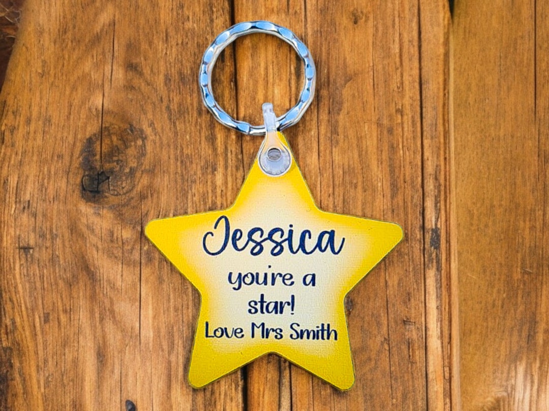 School Leavers Class of 2024 Coloured Wooden Keyring, Personalised End ...