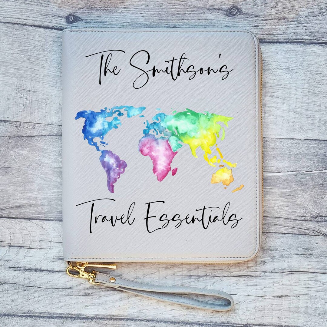 Rainbow Map Travel Document Folder, Passport Holder and Travel ...