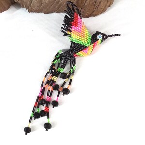 Guatemala Hand Beaded Hummingbird Souvenir Colibri Multicolor Ornament ...