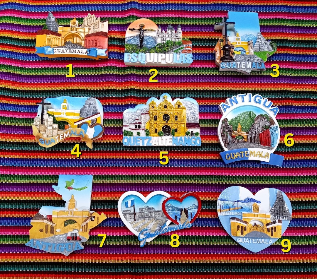 Handmade Guatemala 3D Resin Fridge Magnet: Travel Souvenir - Etsy