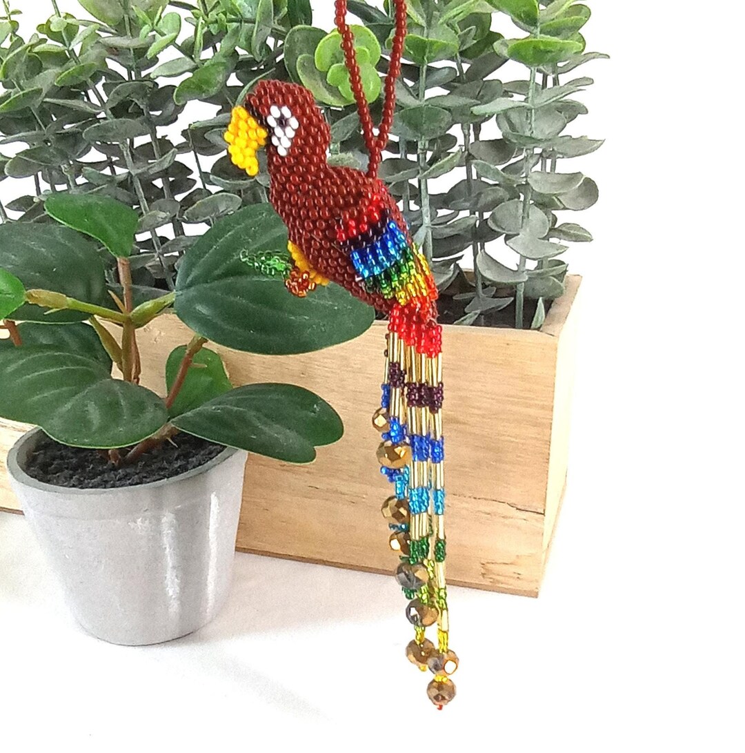 Guatemala Guatemalan Multicolor Beaded Parrot/guacamaya/macaw Handmade ...