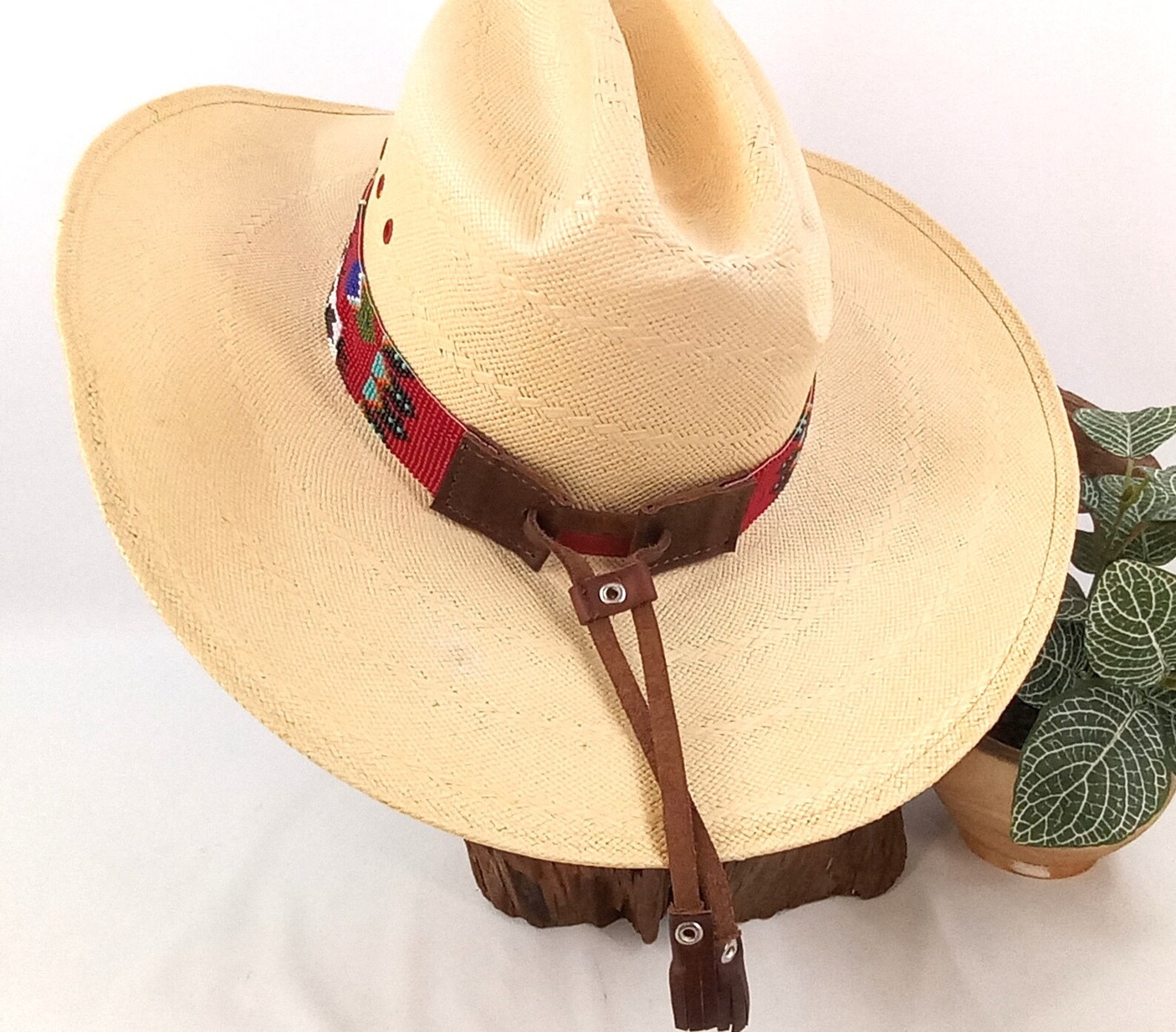 Cowboy Cowgirl Adjustable Beaded Hat Band Handmade Western Band ...