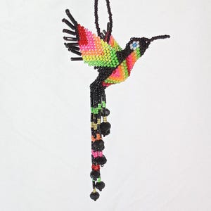 Guatemala Hand Beaded Hummingbird Souvenir Colibri Multicolor Ornament ...