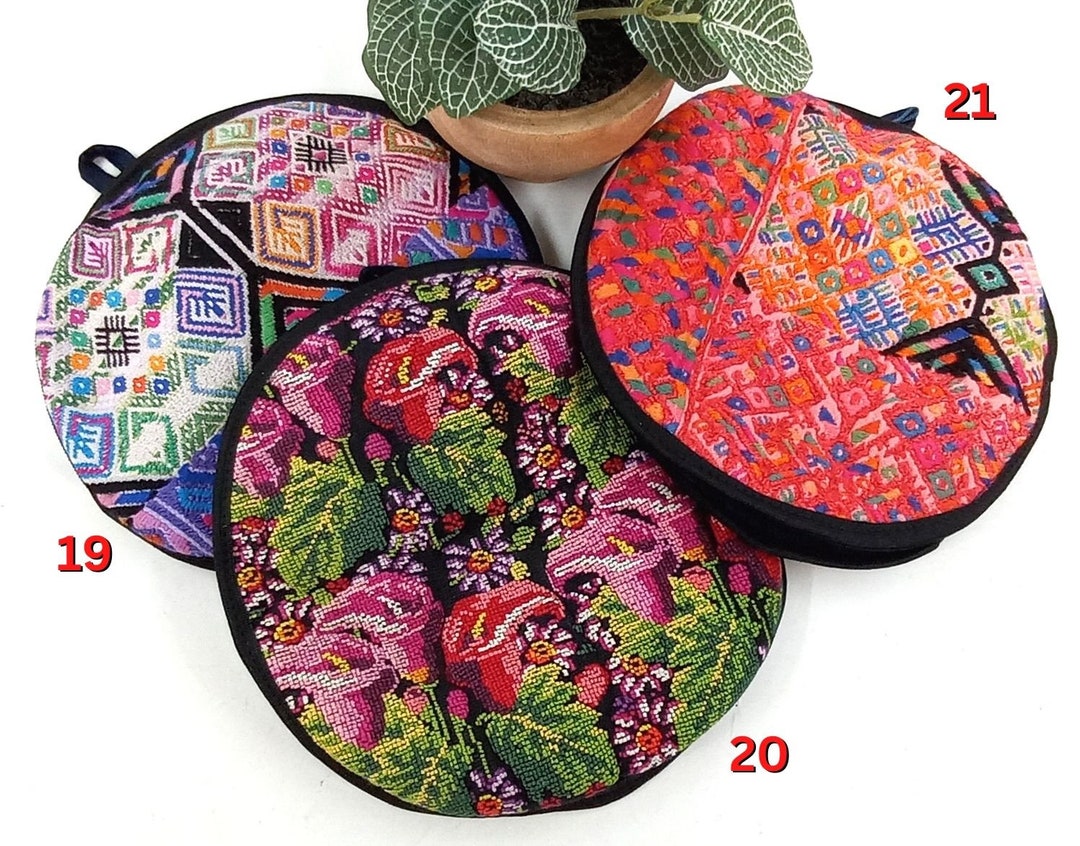 Guatemala Padded Tortilla Warmer Pouch Holder Handmade Embroidered ...