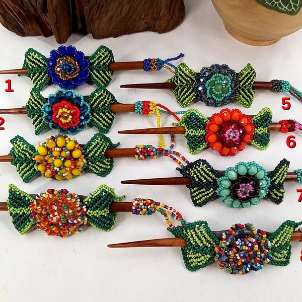 Beaded Hair Barrette - Etsy