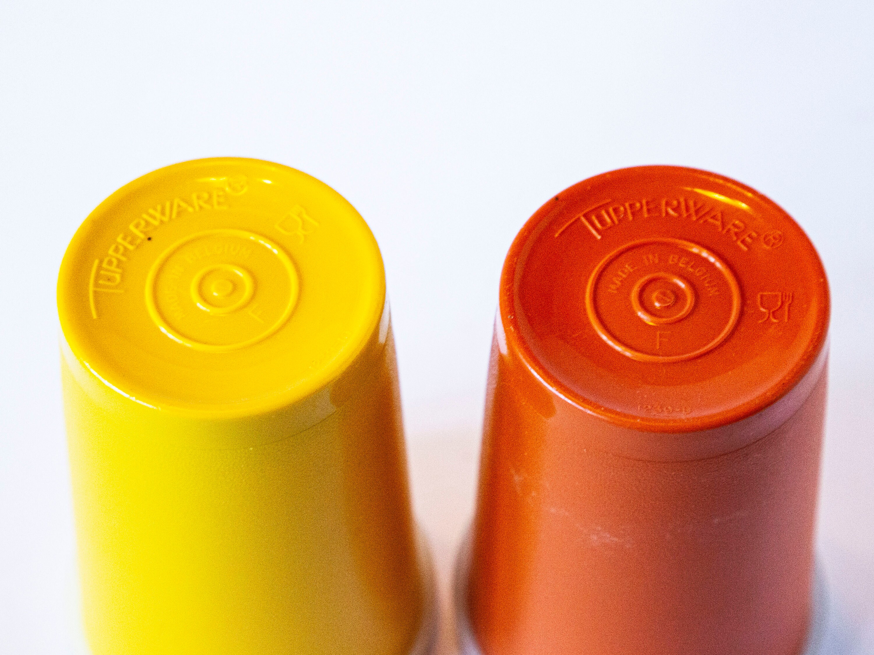 Original Vintage Tupperware From 70s 80s 2x Drinking Mug With Lid ...