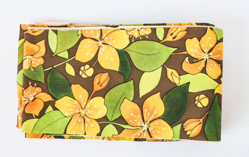 Beautiful Retro Vintage Wallpaper Border - 70s 80s Flower Pattern Style ...