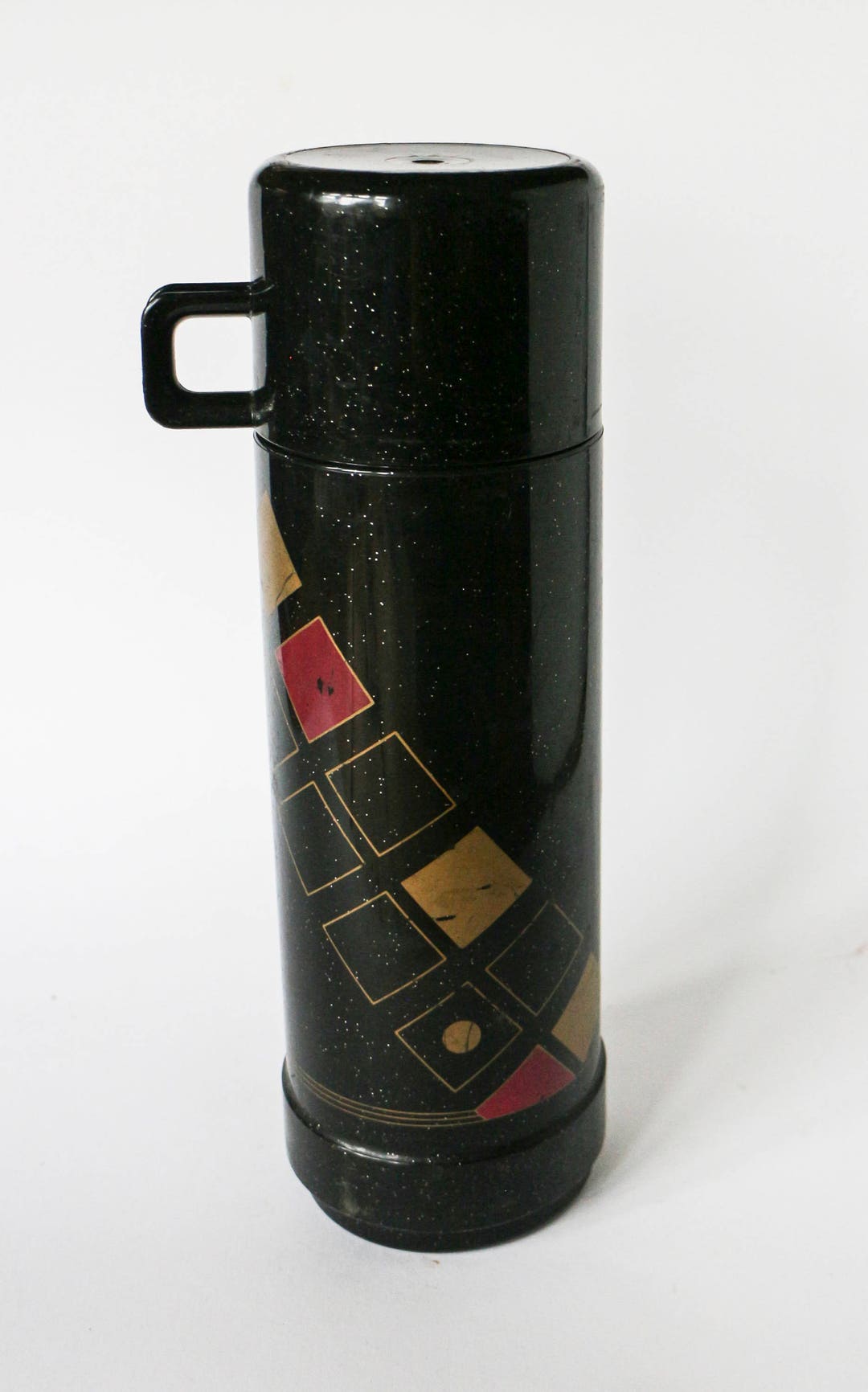 Vintage Thermos Jug - 80s Spacy German Design in Black, Pink and Gold ...