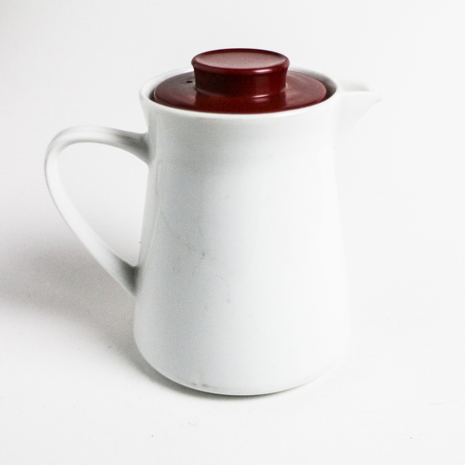 Small White Tea Pot 70s by Melitta With a Red Plastic Lid Vintage 70s ...
