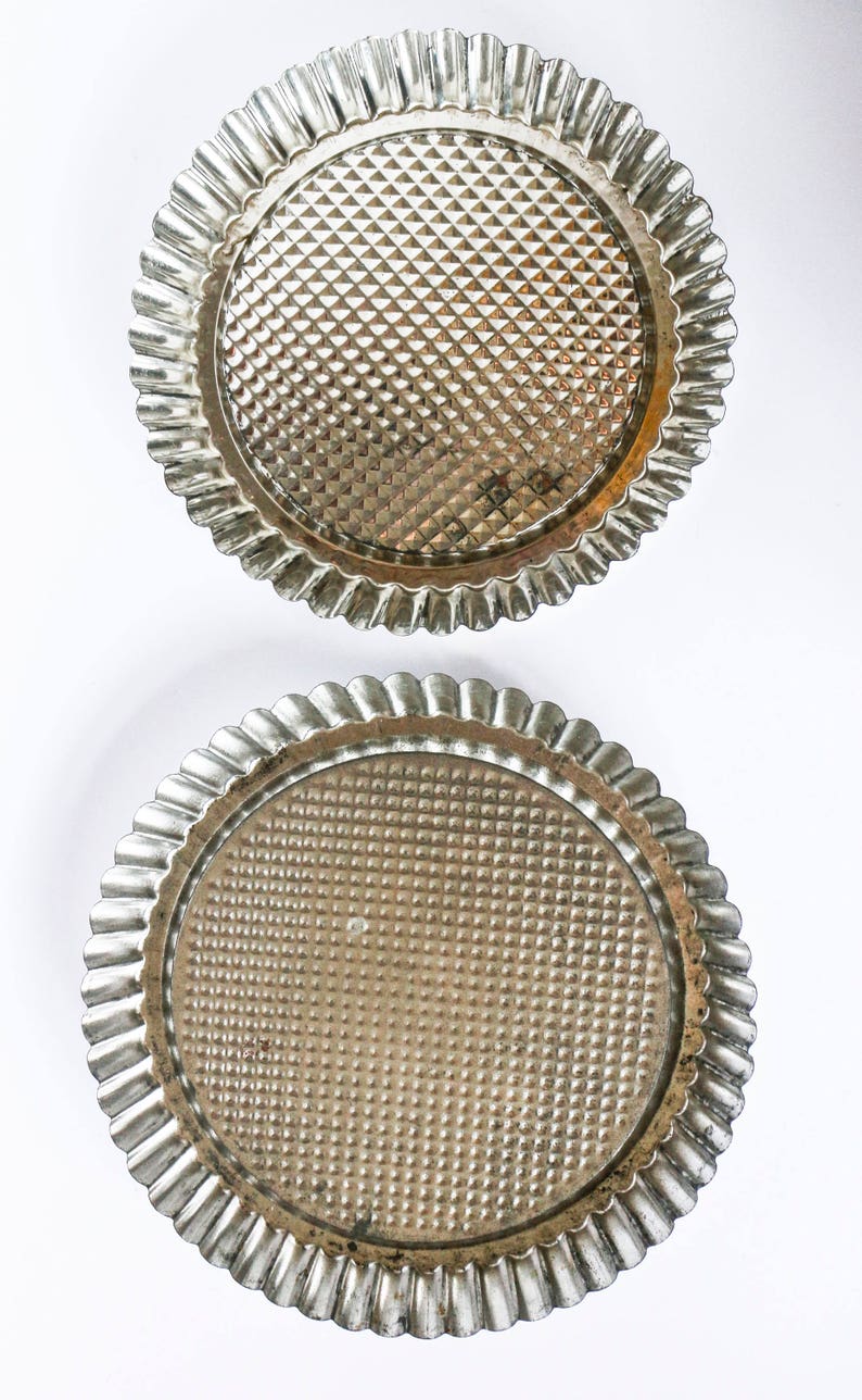 Set of 2 Baking Plates for Paté, Tarte or Cake Vintage Bake Form, 1 ...
