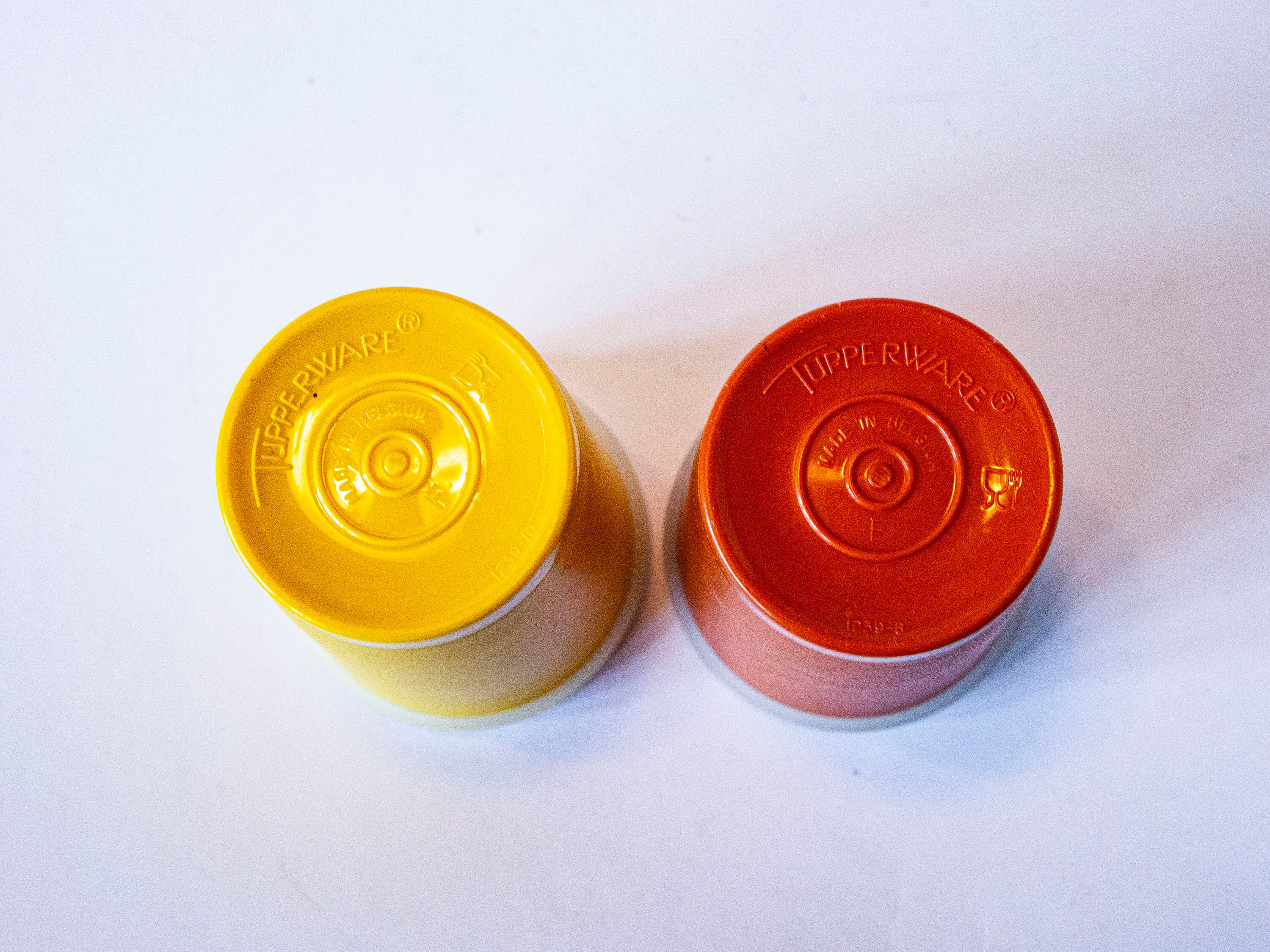 Original Vintage Tupperware From 70s 80s - 2x Drinking Mug With Lid ...