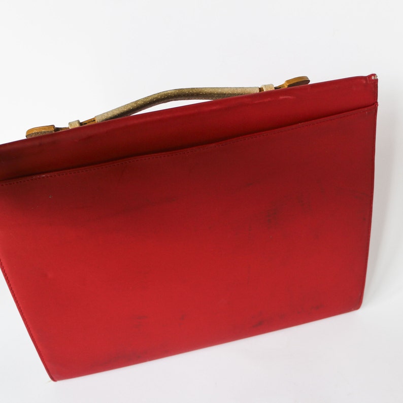 Red Laptop Bag in Knapsack Style Real and Fake Leather Mix - Etsy