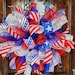 XL Hand-crafted Patriotic Wreath Deco Mesh Spirals - Red - White - Blue ...