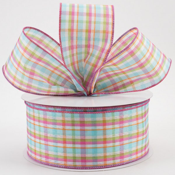 Plaid Wired Ribbon - Etsy