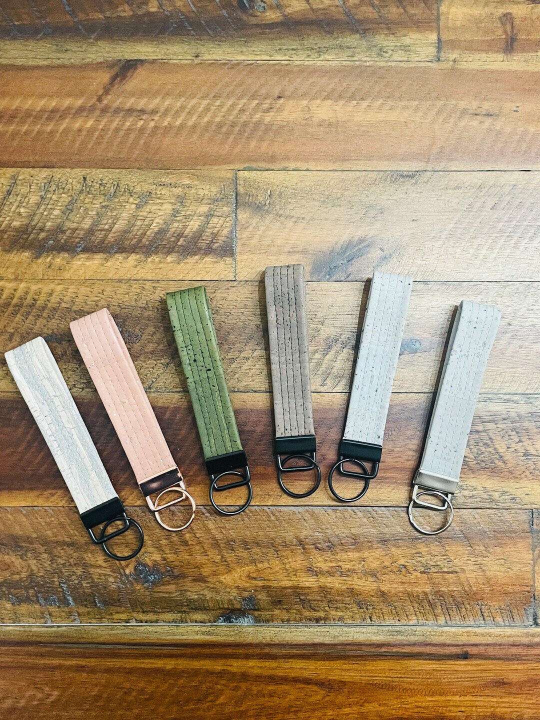 Cork Key Chains, Key Fobs, Sustainable, Vegan Leather - Etsy