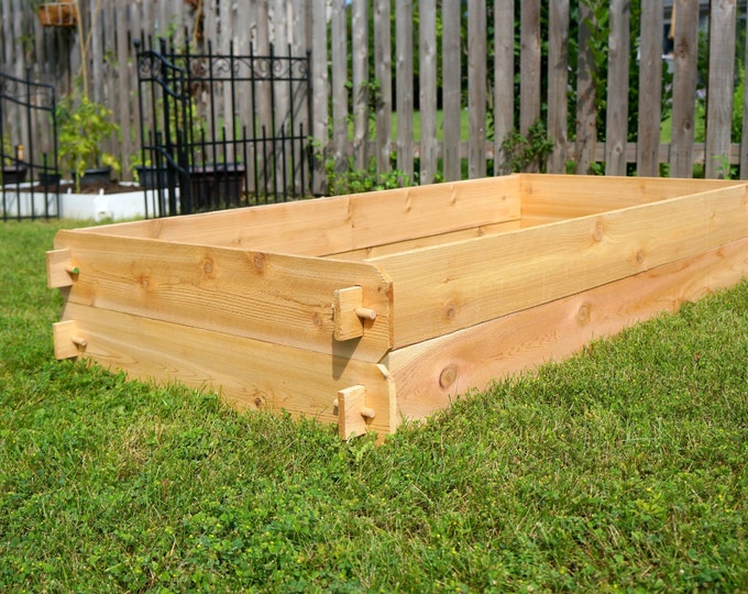 Cedar Raised Garden Bed Kits Planters & by TimberlaneGardens