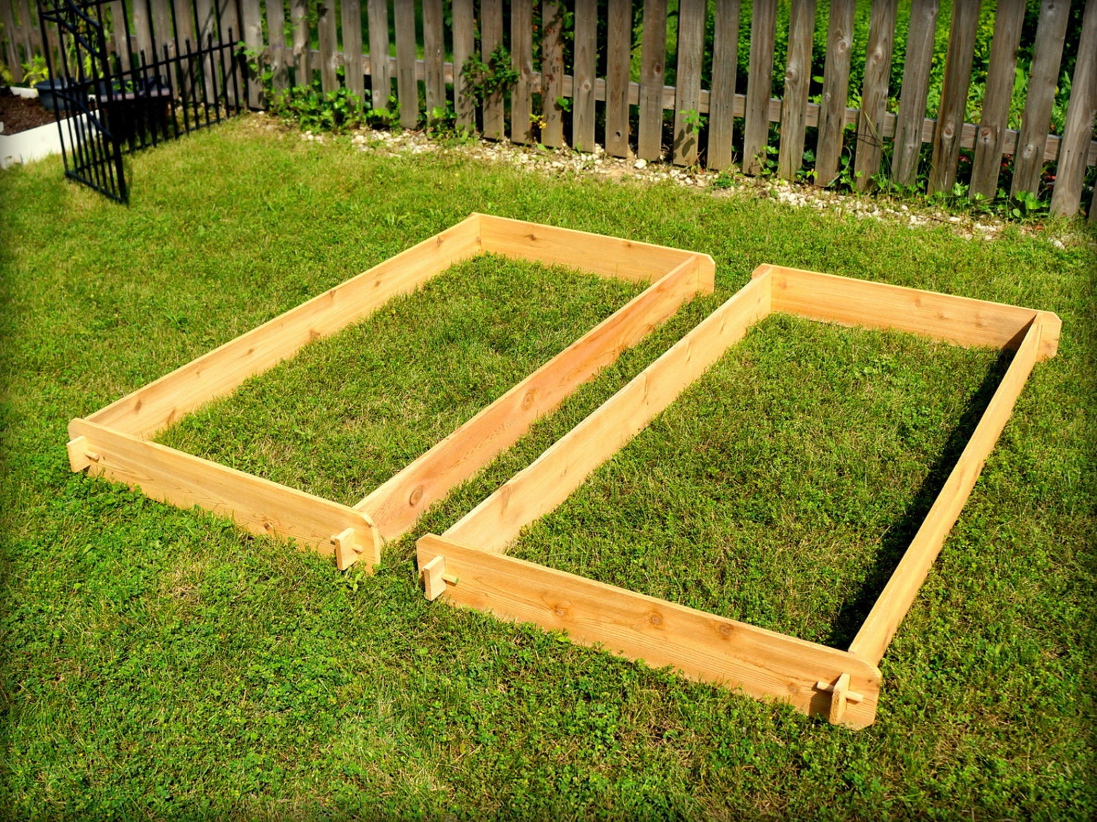 Two 3x6 Cedar RAISED GARDEN BEDS, Raised Planters Vegetable Garden Bed ...