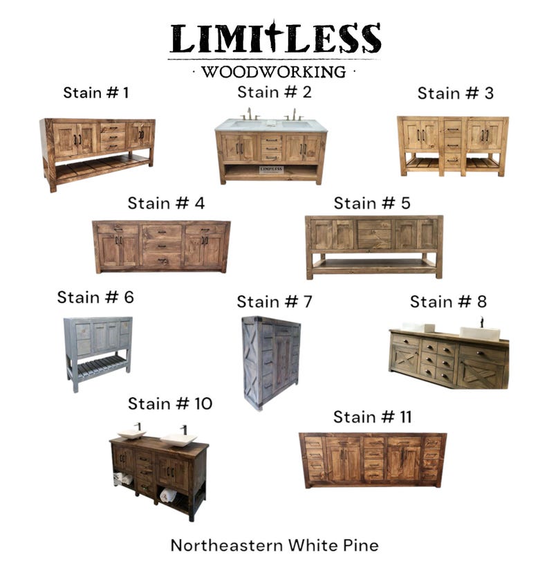 Solid Wood Thick Countertop, Durable Premium Vanity Top, Stain ...