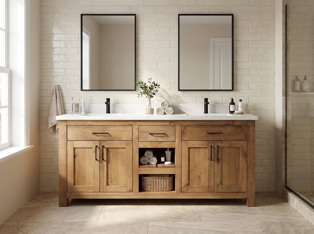 Forgewood Double Sink Vanity - Handmade, Lifetime Warranty, Premium ...