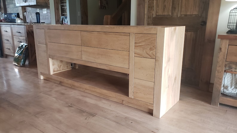 Custom Double Sink Bathroom Vanity Notched Drawers for - Etsy