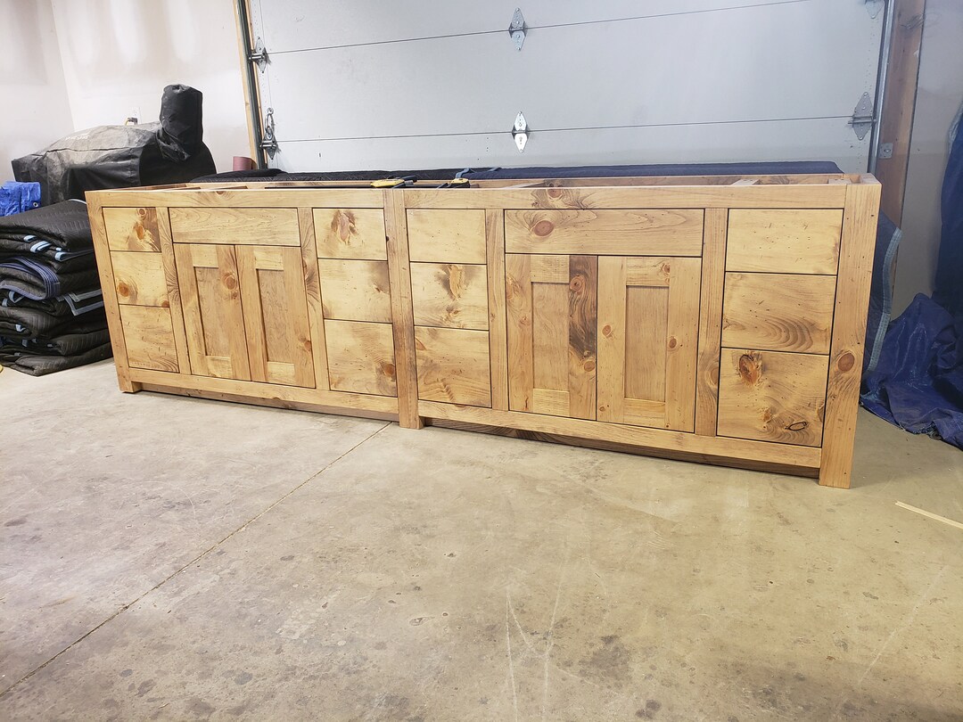 Custom Double Sink Bathroom Vanity - Handmade, Fully Water Resistant ...