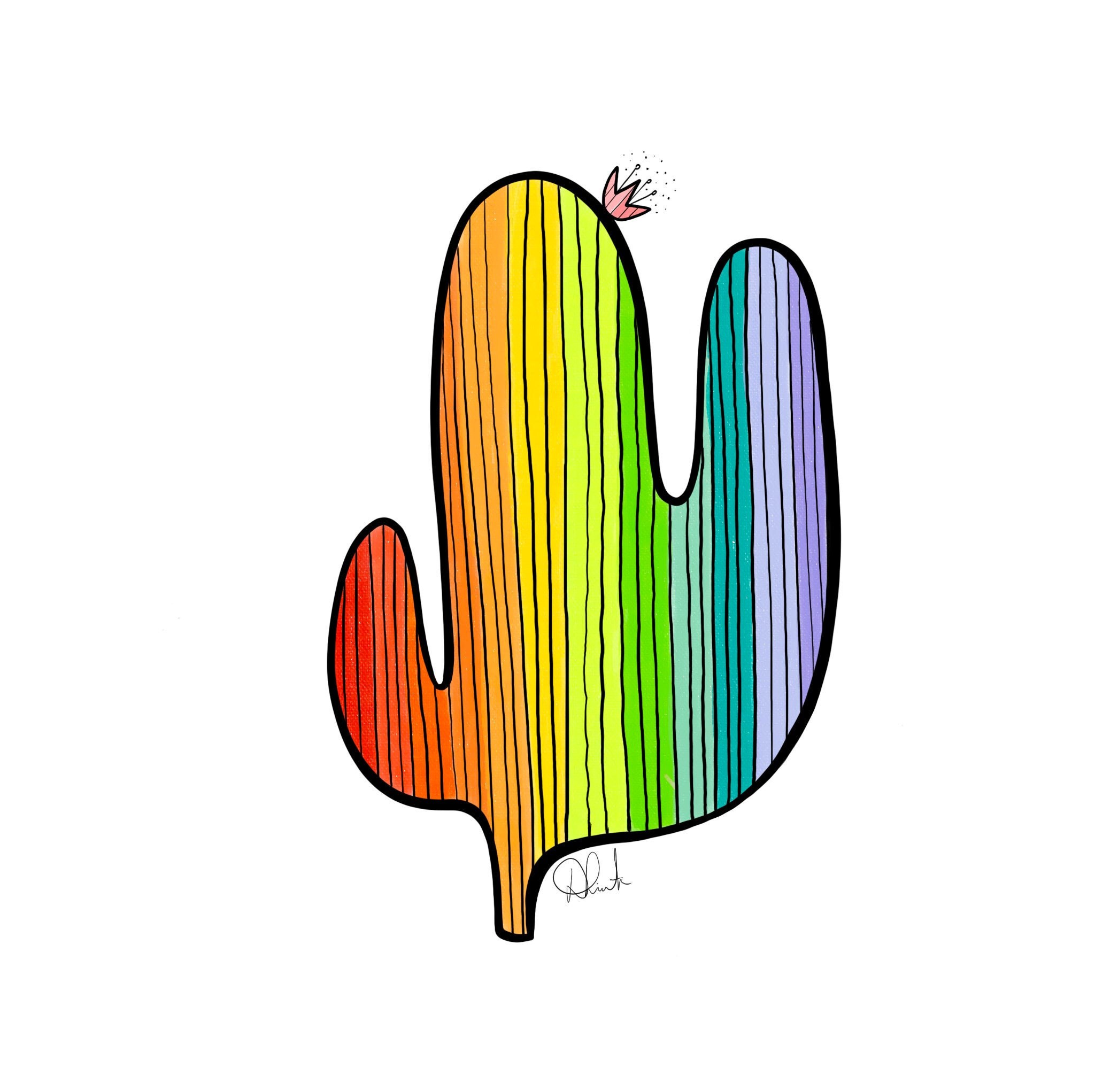 Rainbow Cacti Ensemble de 3 - Etsy France