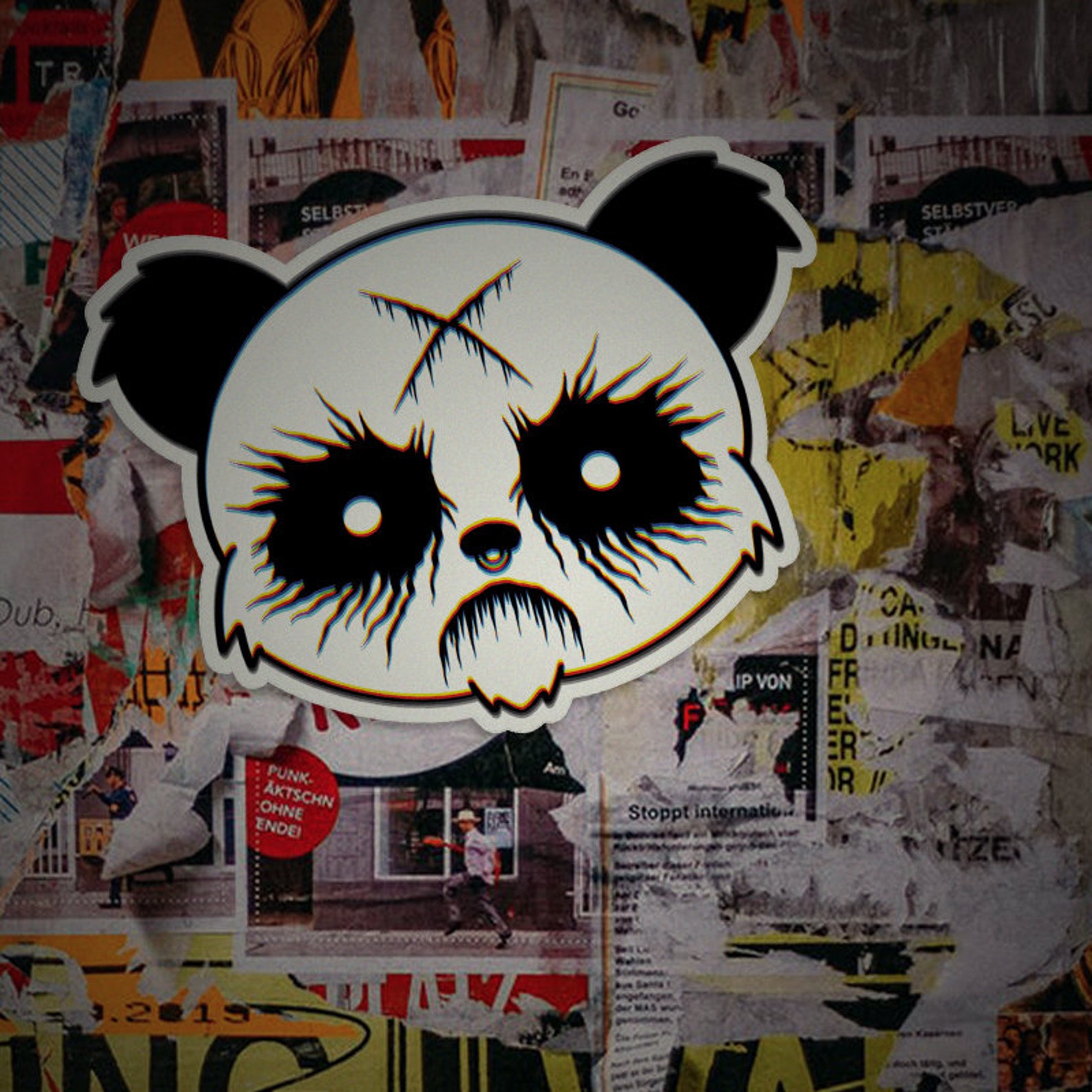 Octopanda Goth Panda Sticker Set - Etsy
