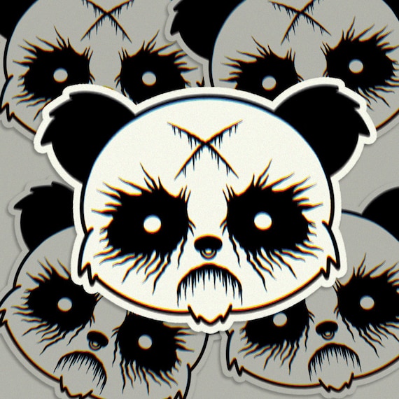 Octopanda Goth Panda Sticker Set | Etsy UK