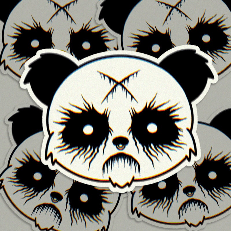 Octopanda - Goth Panda - Sticker Set - Etsy