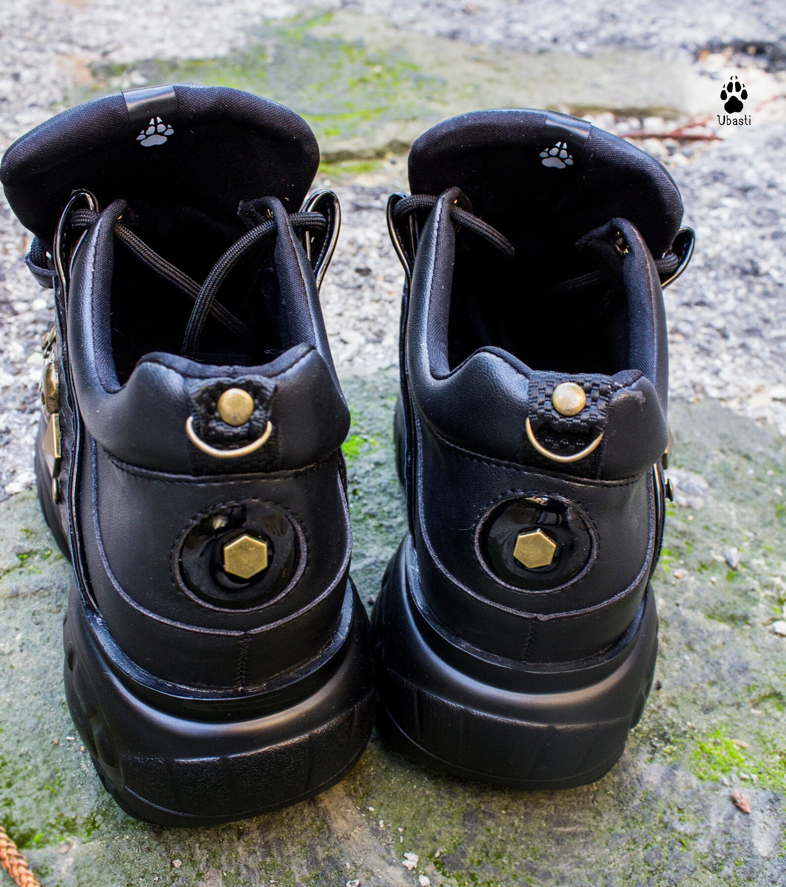 Vegan Goth Wedge Platform Sneakers NEW - Etsy