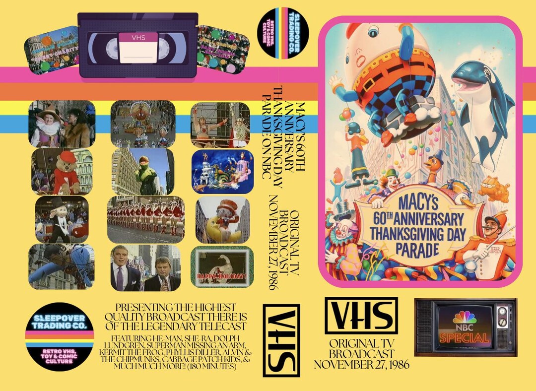 Broadcast TV VHS || 1986 Macy's Thanksgiving Day Parade 60th NBC ...