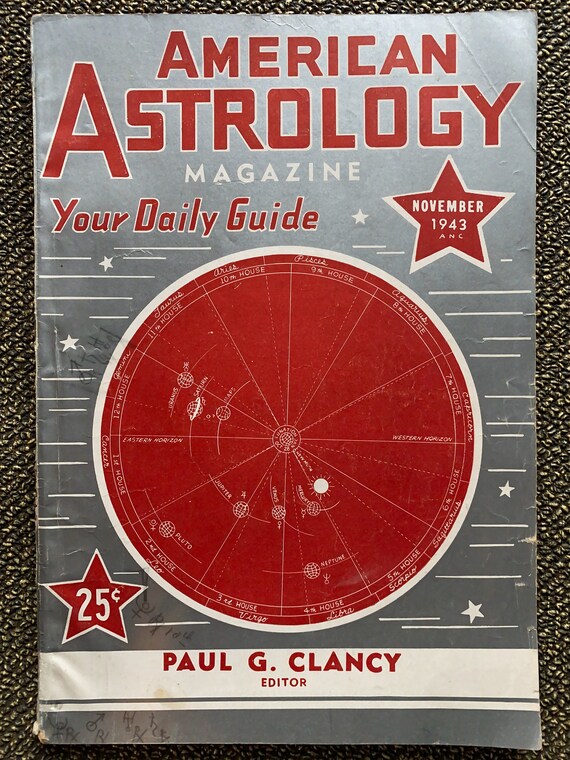 American Astrology Magazine vintage collectible November 1943 | Etsy