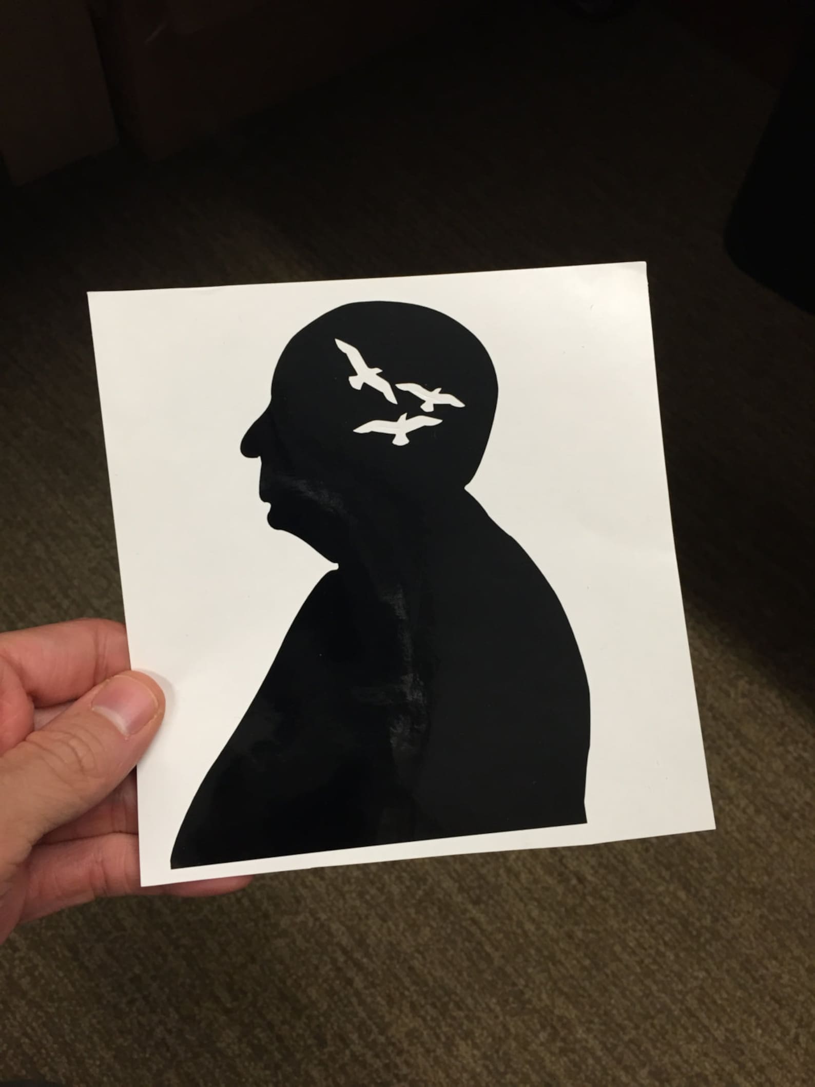 Alfred Hitchcock silhouette and film The Birds vinyl decal | Etsy