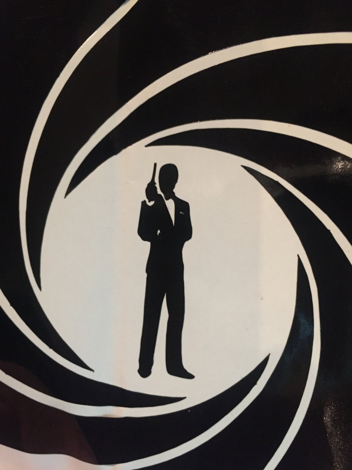 James Bond Silhouette Spiral Wide Vinyl Sticker Decal - Etsy