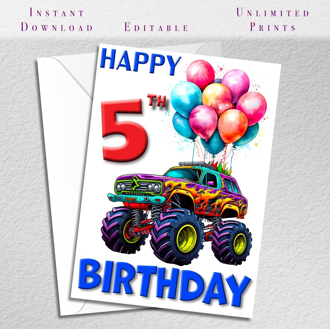 Birthday Card Editable-printable Cards Instant Download - Etsy