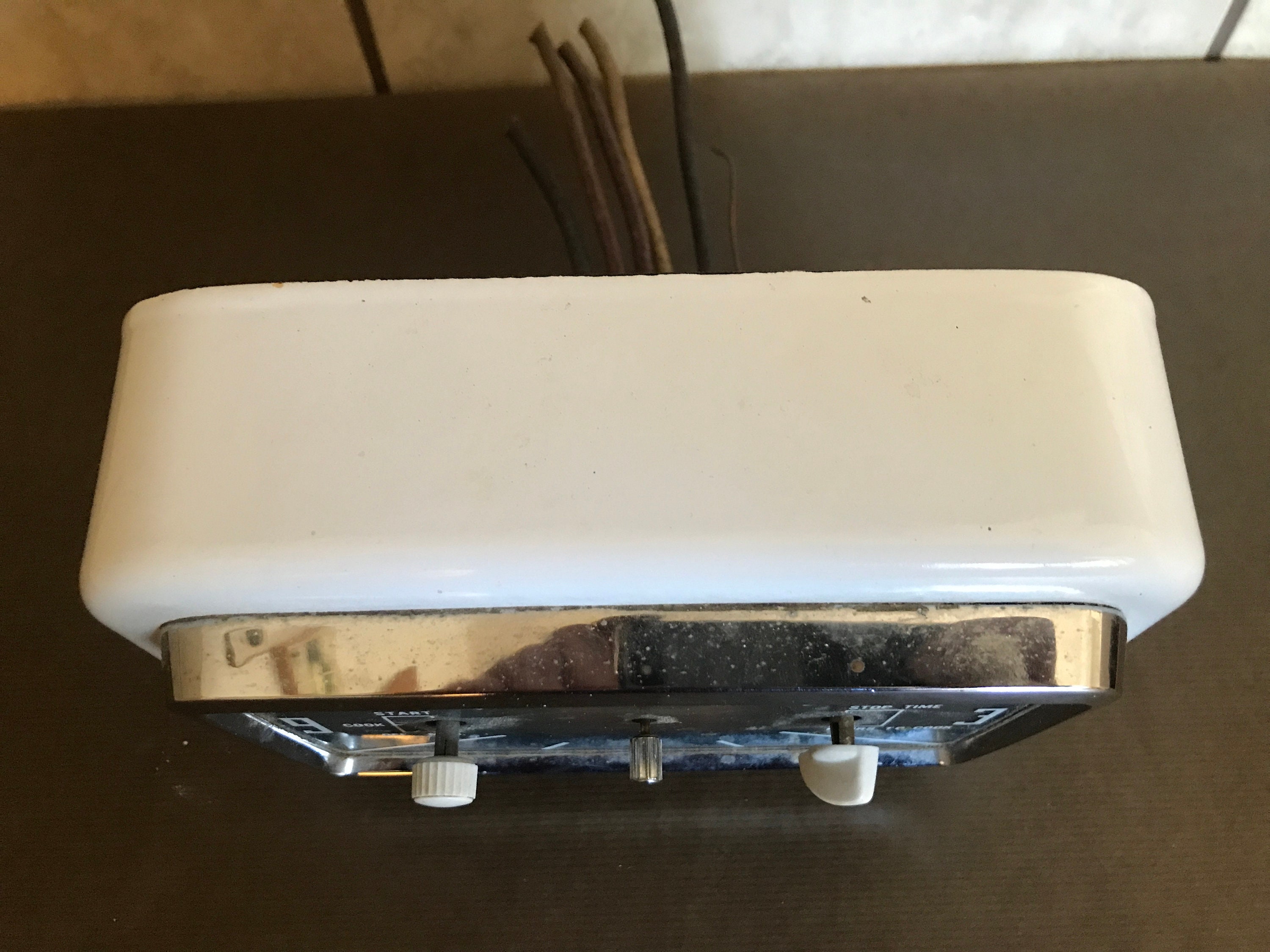 1950s Kitchen Clock, White and Chrome, Reclaimed From a Stove - Etsy