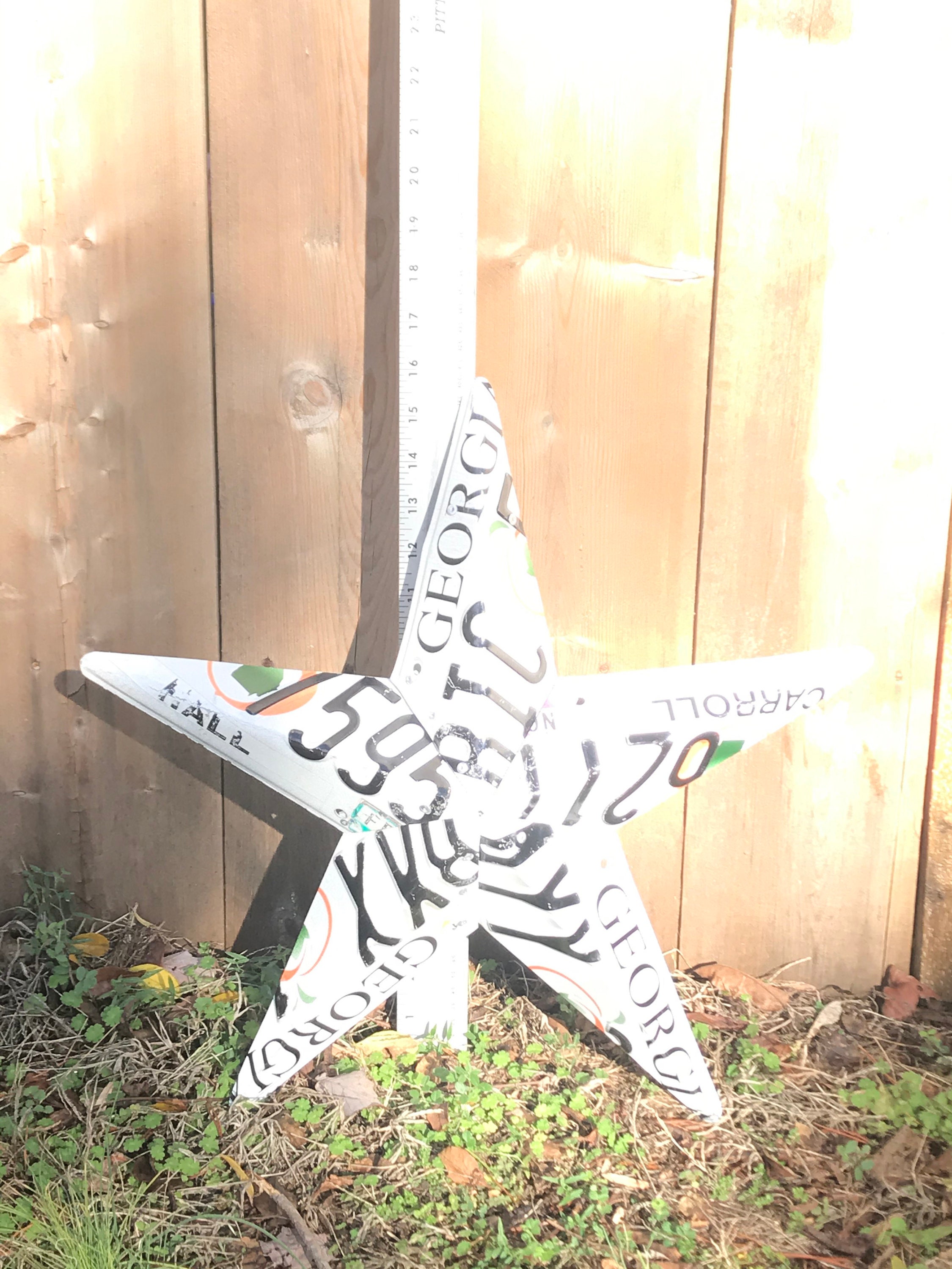 License plate star Georgia anniversary gift ten year 10 | Etsy