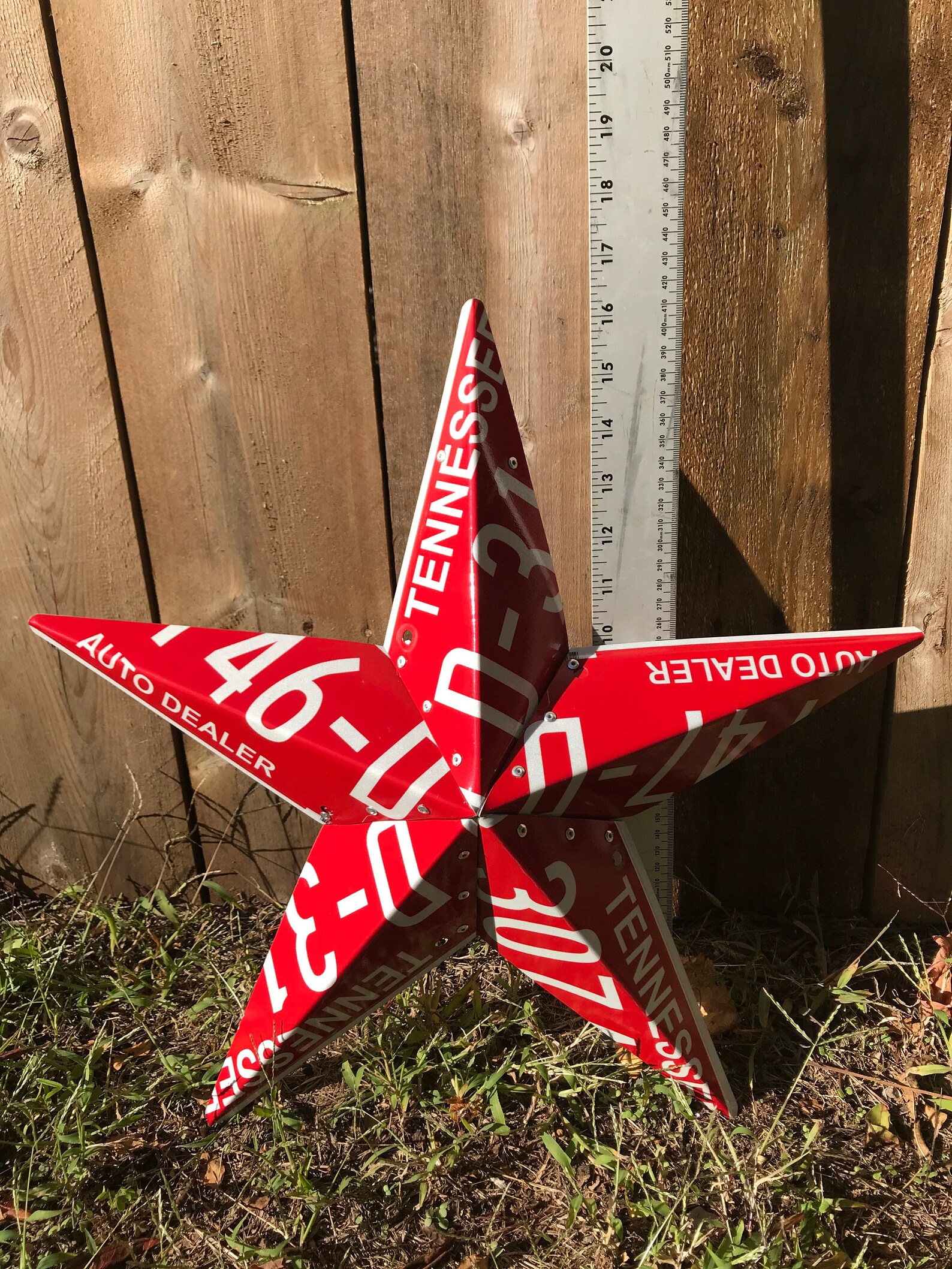 License Plate Star, Red Star, Metal Star, Metal Artwork, Barn Star ...