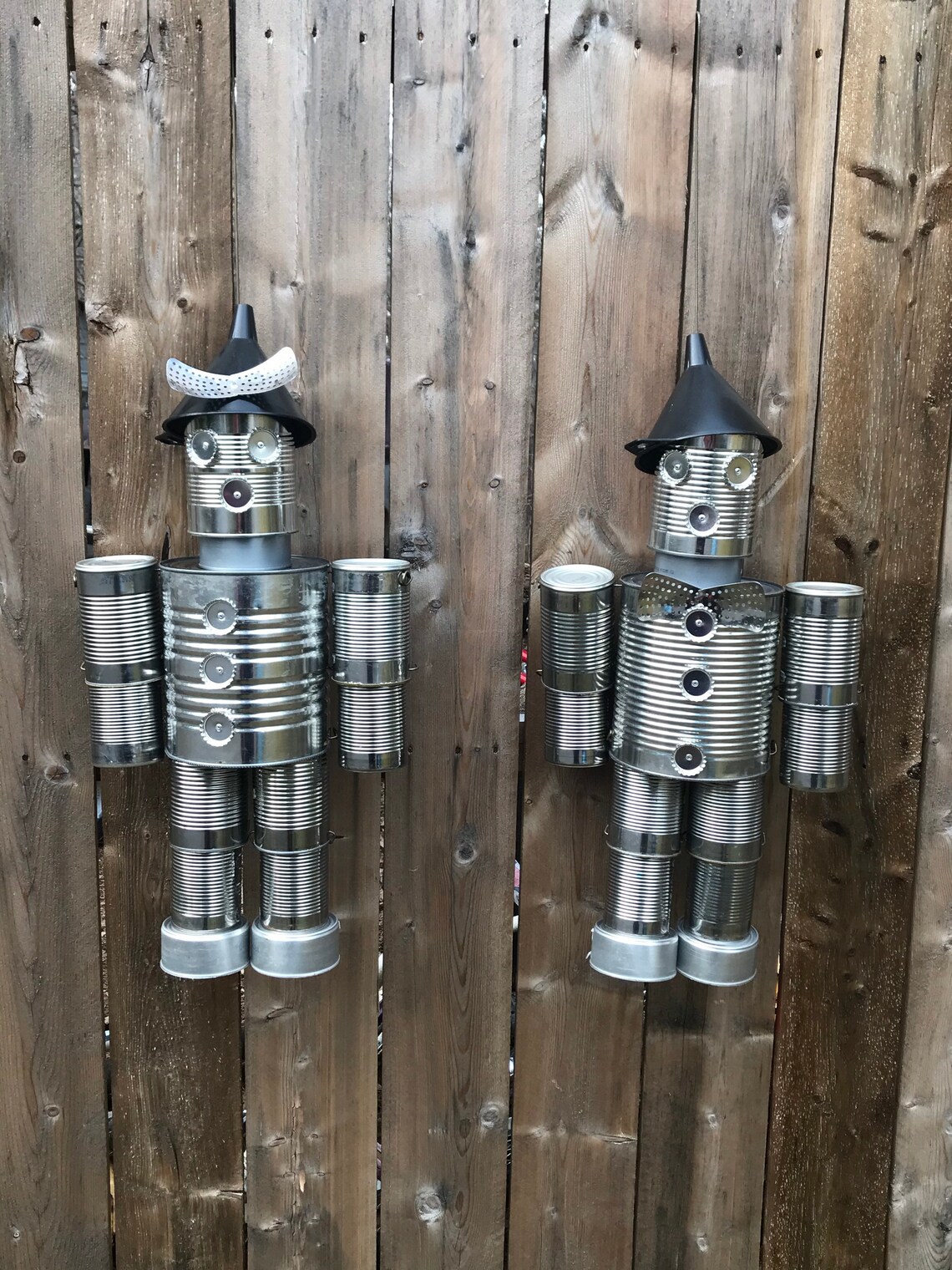 Metal Sculpture, Tin Can Art, Couple Sculpture, Upcycled Art, Tin Can ...