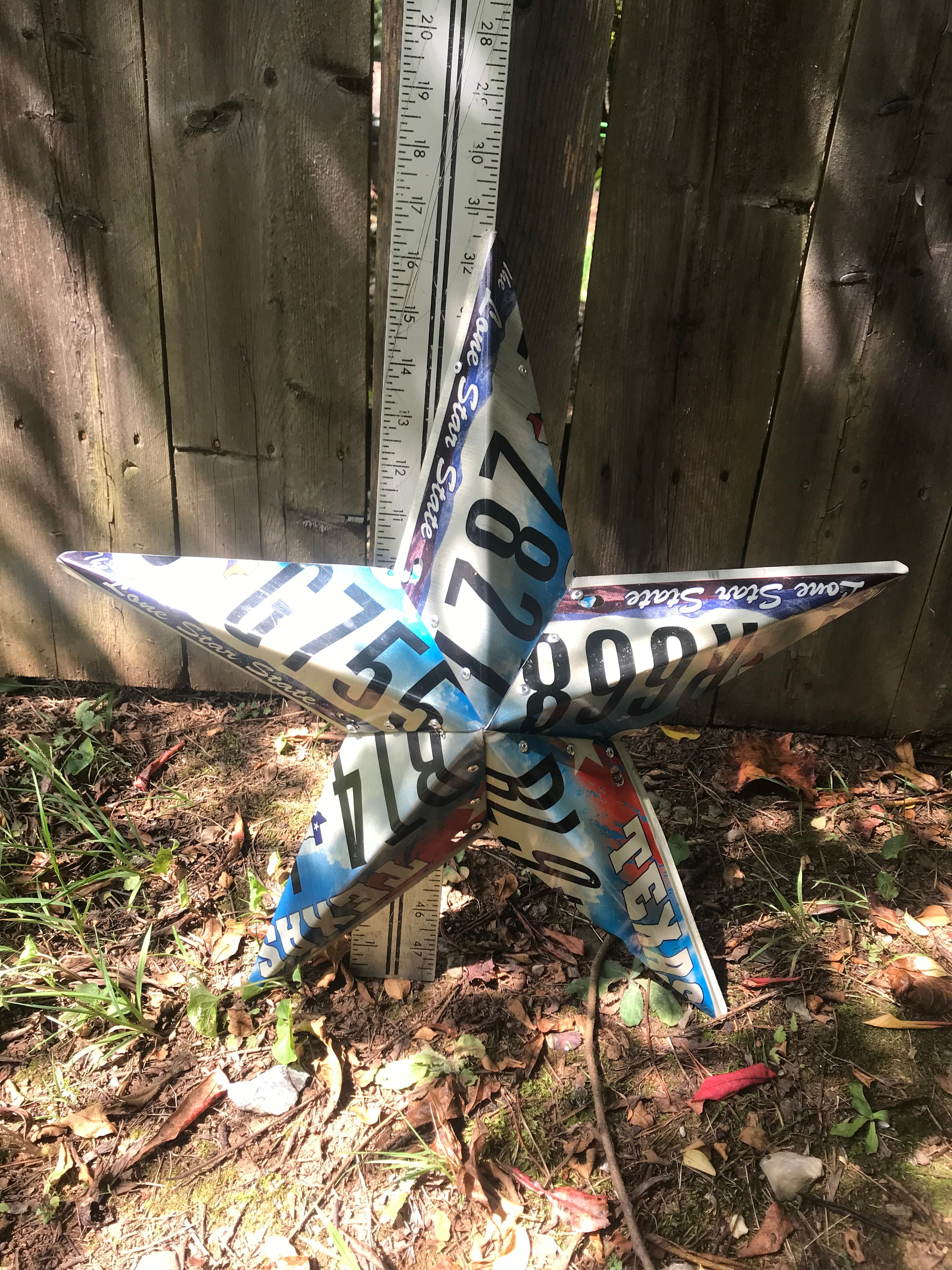 License Plate Star, Texas, Blue Star, Metal Star, Metal Artwork, Barn ...