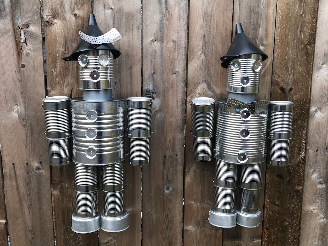 Metal Sculpture, Tin Can Art, Couple Sculpture, Upcycled Art, Tin Can ...