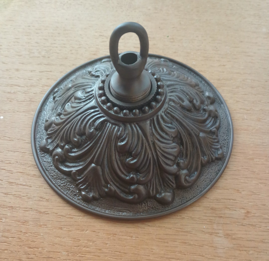 New Bronze Finished Cast Brass Ceiling Light Canopy, With Loop and ...