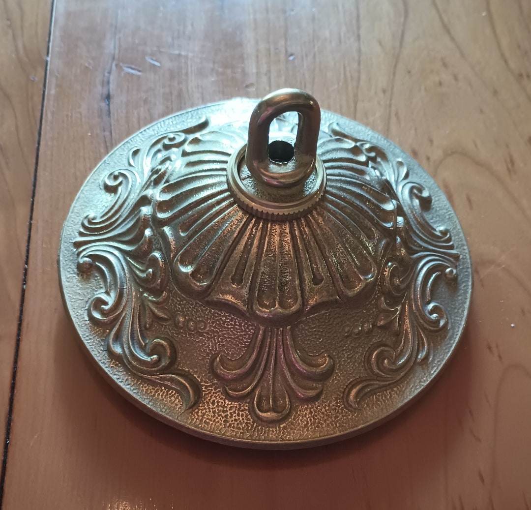 New Cast Brass Ceiling Light Canopy, With Loop and Mounting Hardware - Etsy