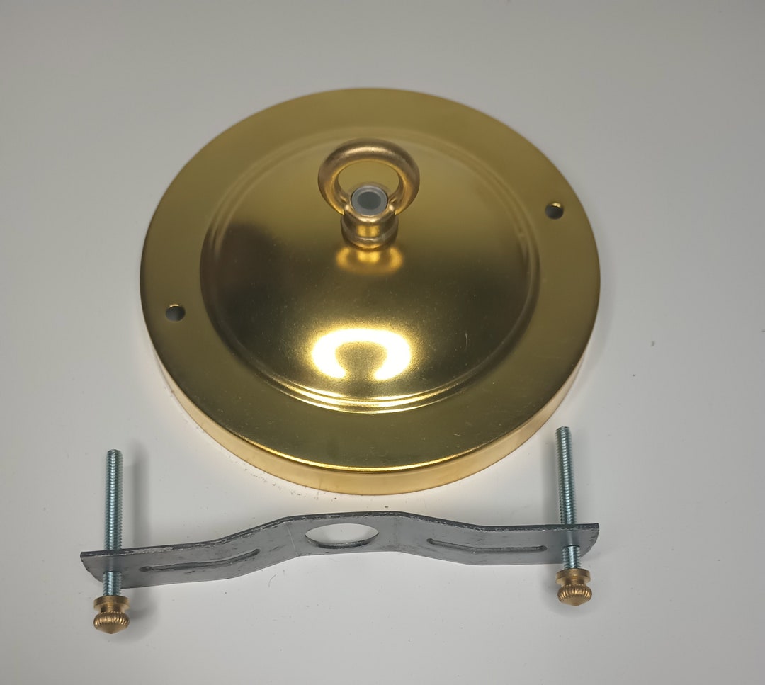 New Solid Brass Ceiling Light Canopy, With Loop and Mounting Hardware ...