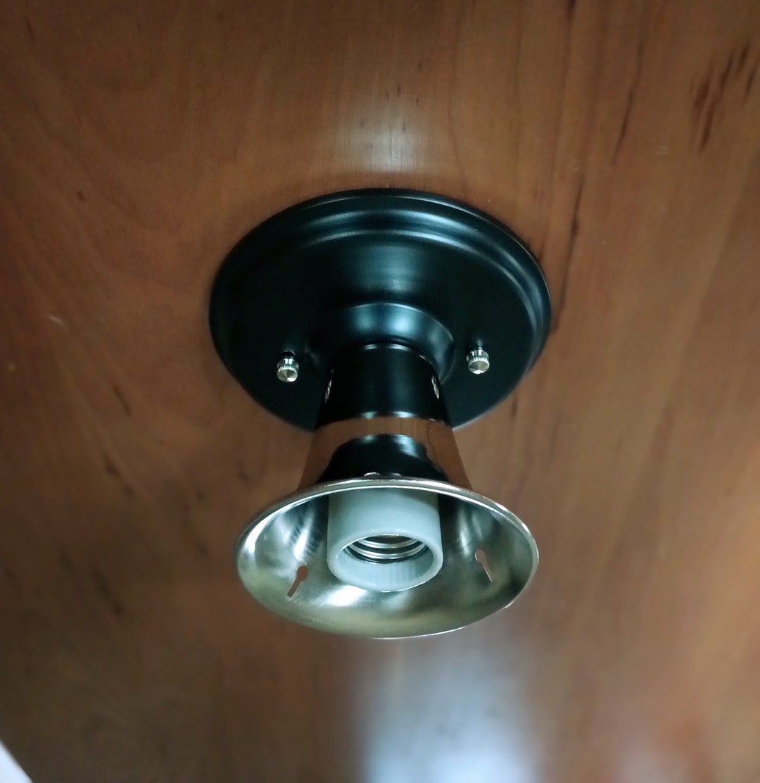 3 Chain Ceiling Light Fixture Art Deco Styled, Nickel and Dark Bronze ...