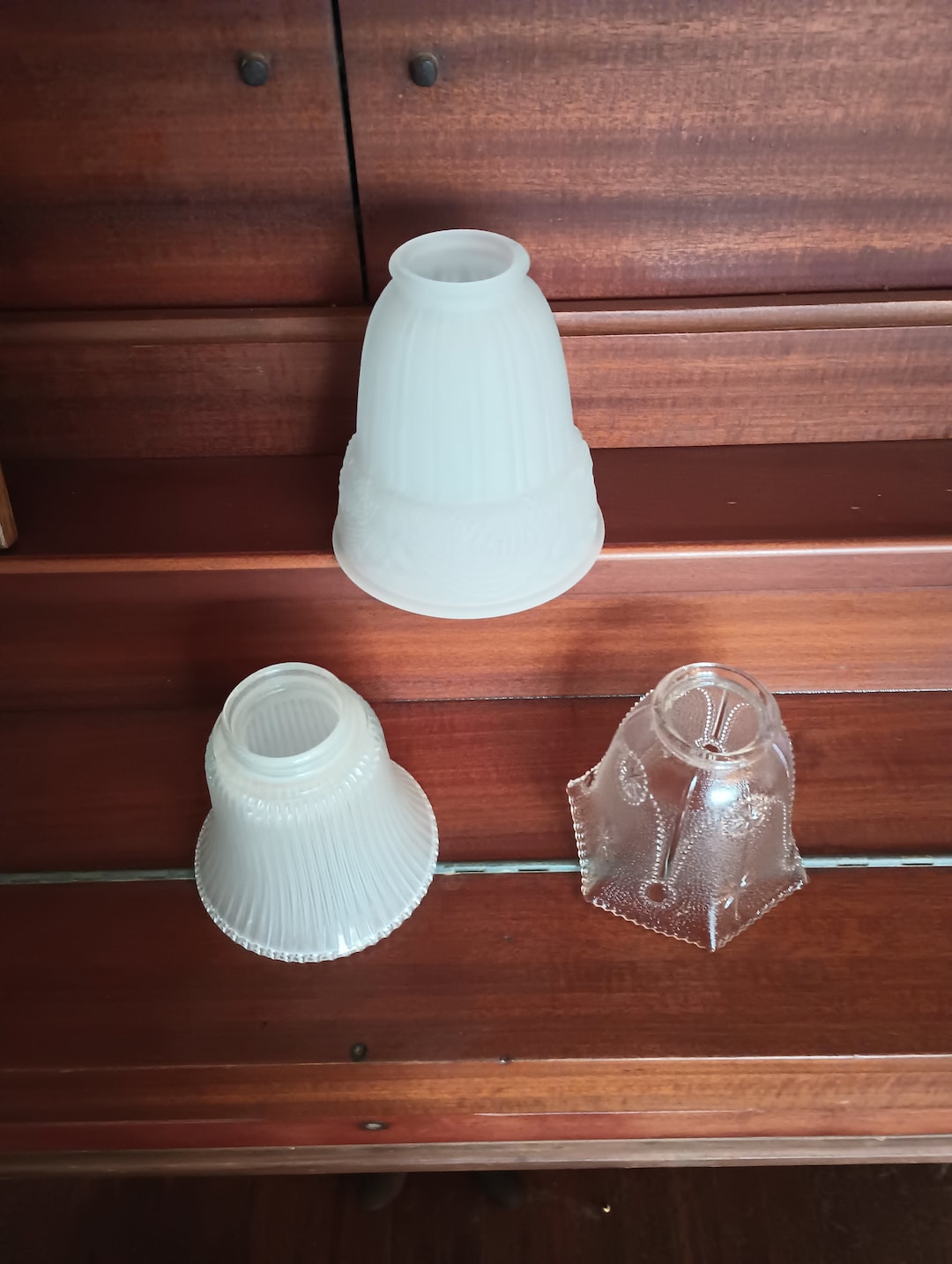 Frosted Glass Lamp Shades, 2 1/4 Fitter, Replacement Glass Shades ...
